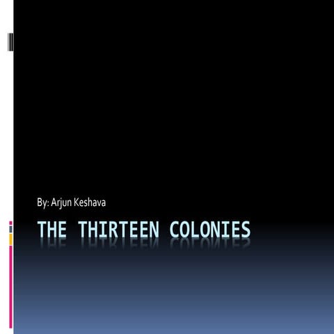 The Thirteen Colonies | PPTX