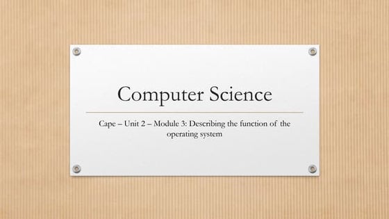 The Operating System | PPTX | Operating Systems | Computer Software and ...