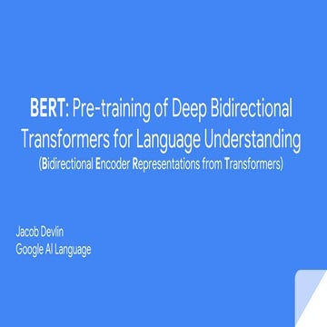 mod5 -Bert Model-2- Pretraining of deep bidirectionsal Transformers for ...