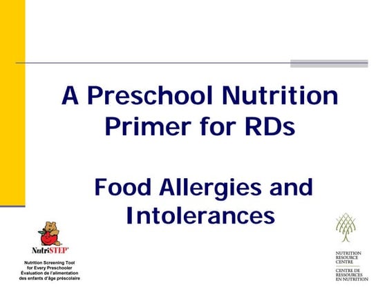 Food allergies and food intolerances ppt | PPT