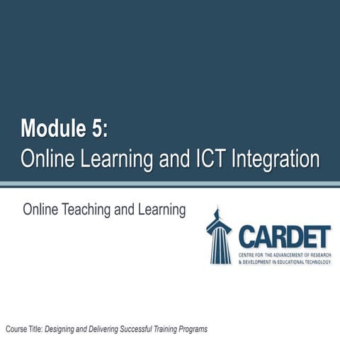 Overview of Online Teaching and Learning | PPT
