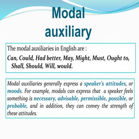 English Modal | PPTX