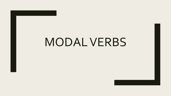 MODAL-VERBS.pdf for grade 9 students in juniro hoigh school | PDF