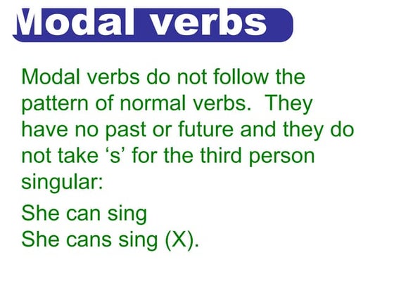 Modal Verbs - Can Could Be Able To - Powerpoint Presentation | PPT