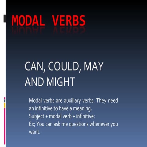 types of modal verbs grade 9 english quarter 1 | PPTX