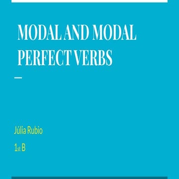 Modal and modal perfect verbs | PPT