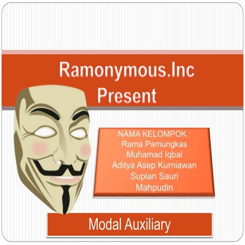 Pengertian, Fungsi dan Contoh Kalimat Modal Auxiliary Verbs | PPTX