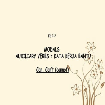 MODAL CAN AND CAN'T ENGLISH IN IV SD.pptx