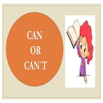 MODAL CAN, CAN´T TERMINACIONES EN INGLES | PPTX