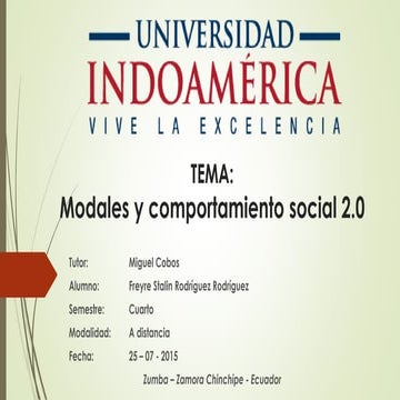 Modales y comportamiento social | PPTX