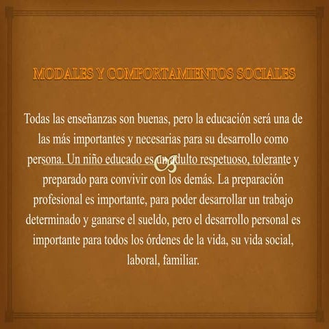 Modales y comportamientos sociales | PPTX