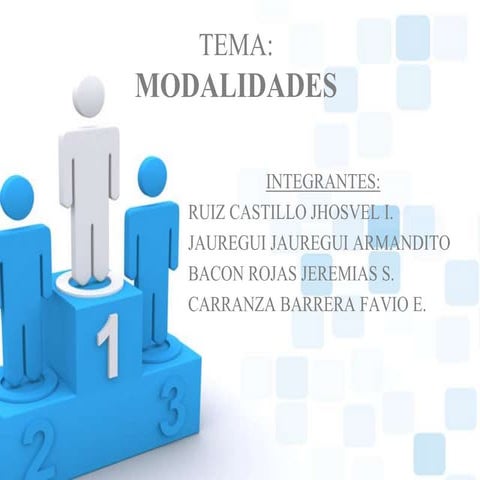 Modalidades | PPTX