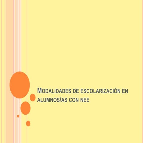 Modalidades de escolarización en alumnos | PPTX