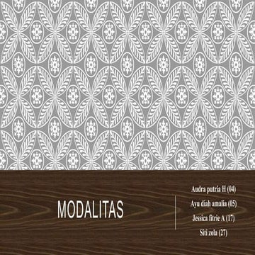 Modalitas | PPTX