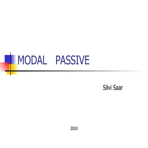 Modal passive | PPT