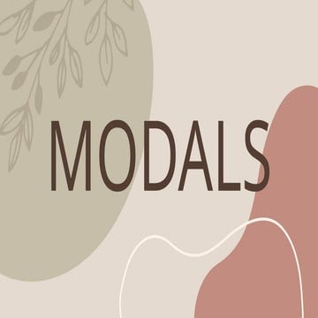 MODALS lesson in english 10 can, should, shall, would, will | PPTX