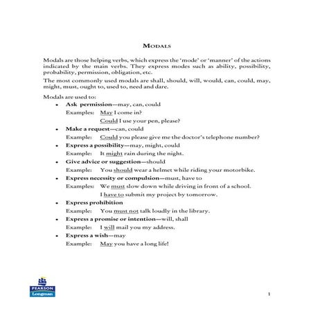 Modals exercises2 | PDF