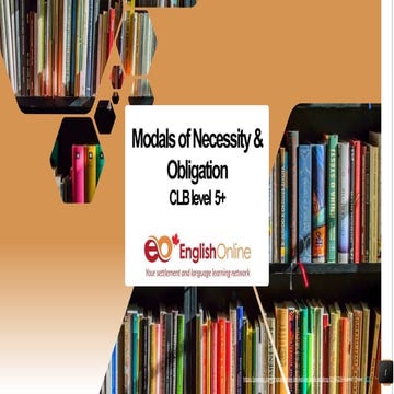 Modals for obligation and prohibition | PPT