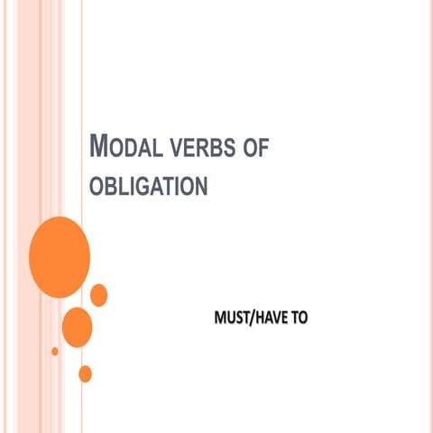 Modals obligation | PPT