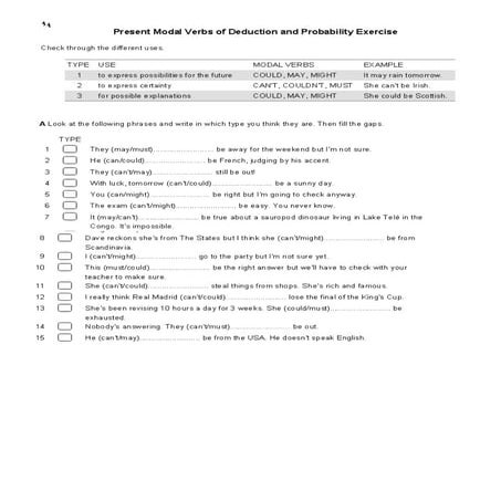 Modals of deduction | DOCX