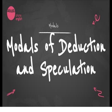 Modals of deduction and speculation | PDF