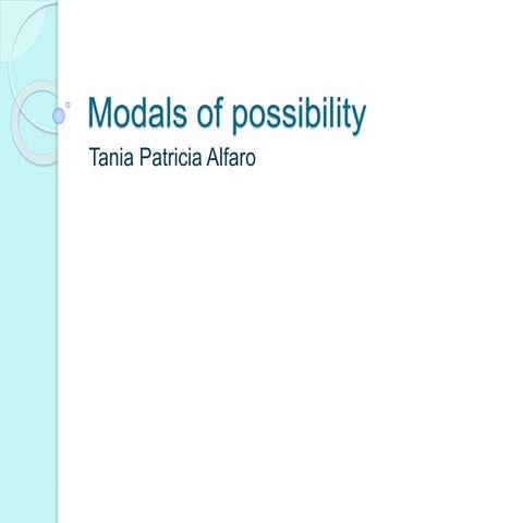 Modals of possibility | PPTX