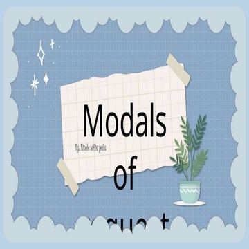 Modal verbs of politeness | PPTX