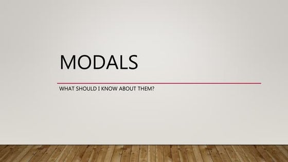 Modals Part 2 | PPT