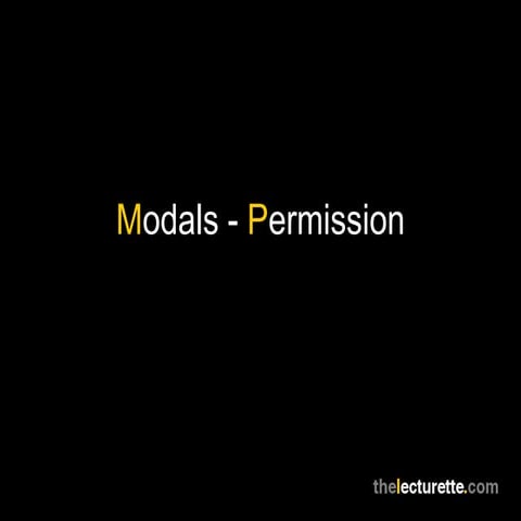 Modals - Permission | PPT