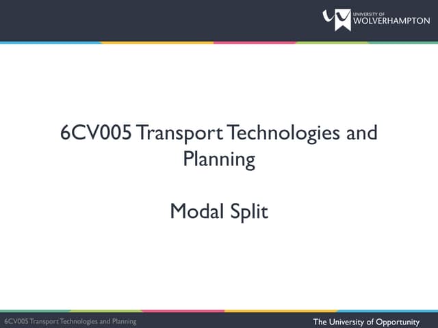 Modal split analysis | PPTX