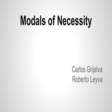 Modals of Necessity | PPTX