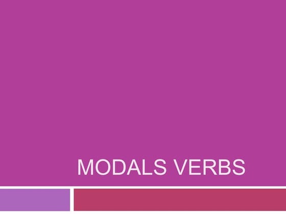 Modal verbs English Grammer PowerPoint download | PPT
