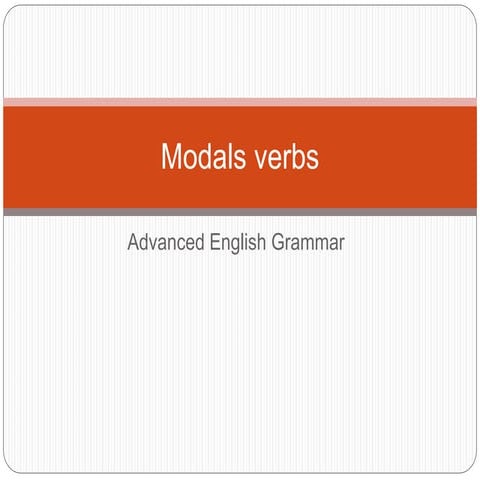 Modal verbs ppt | PPTX