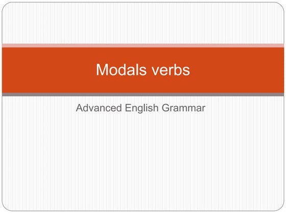 English: Modals | PPT