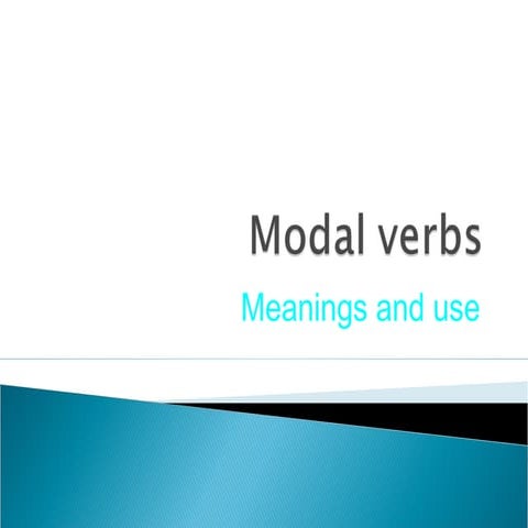 Modals verbs 4°s | PPT