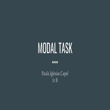 Modal task | PPT