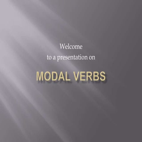 Modal verbs | PPTX