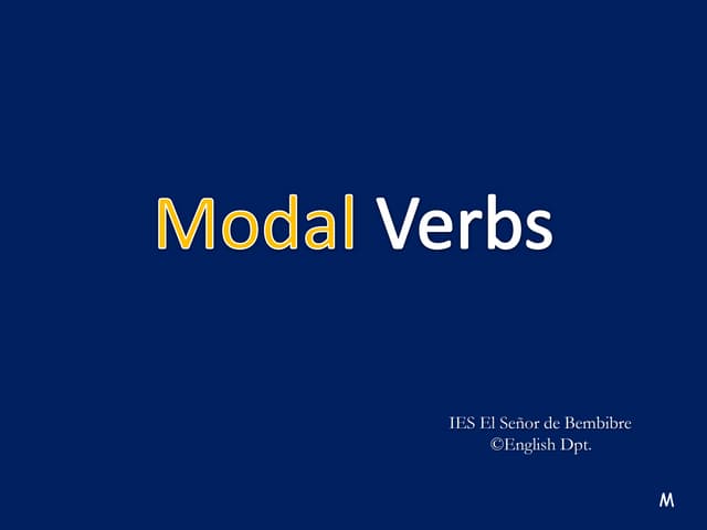 Modal verbs of obligation, permission, prohibition | PPTX