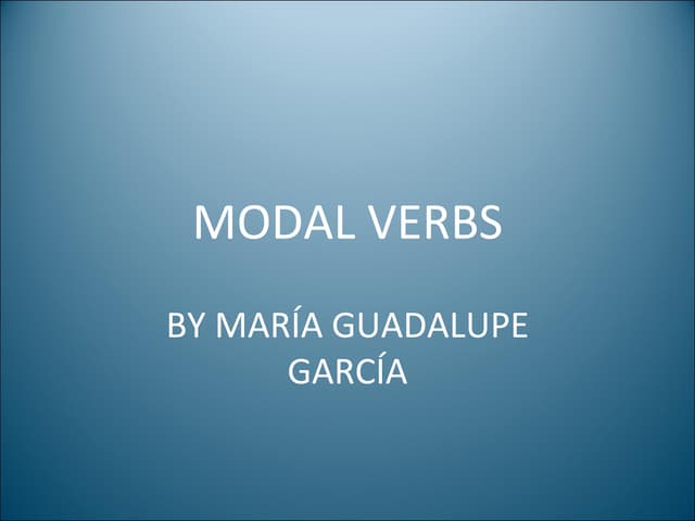 Modal verbs of obligation, permission, prohibition | PPTX