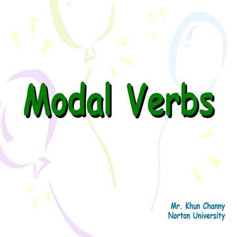 Modal verbs | PPT