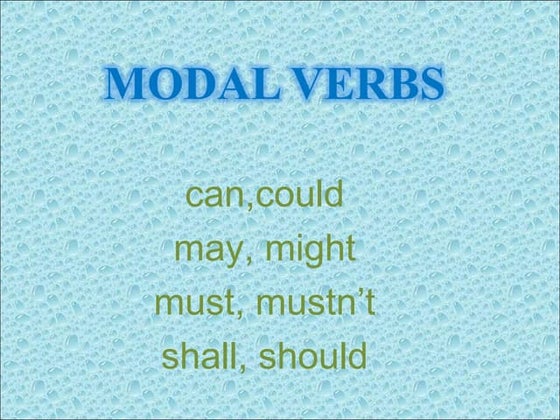 Modal Verbs, English B2 | PPT