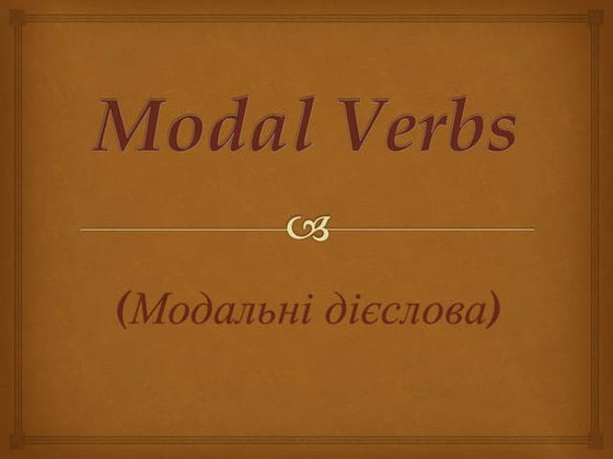 Modal Verbs | PPT