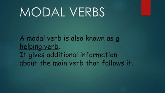 Modal verbs | PPT