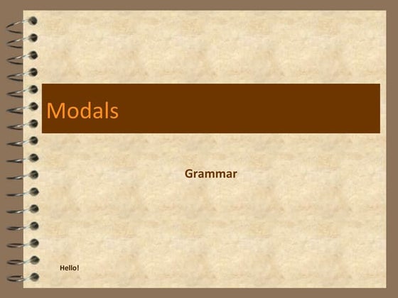 Modal verbs ppt | PPT