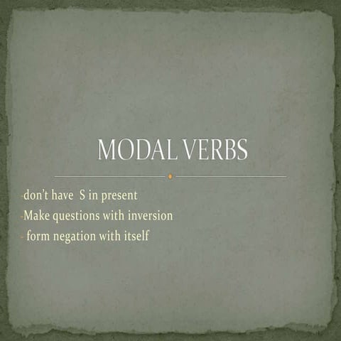Modal verbs | PPT