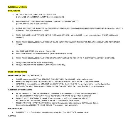 Modal verbs | PDF