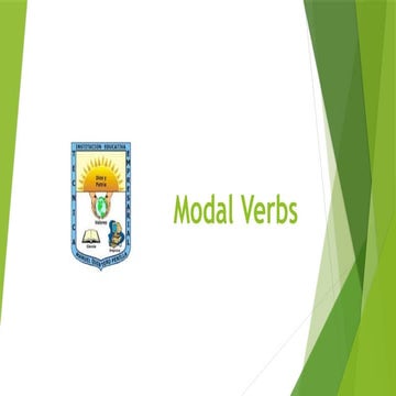 Modal Verbs: examples and extension exercises | PPTX
