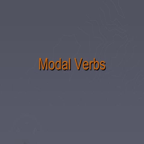 Modals ability possibility | PPT