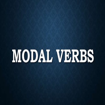 Modal verbs | PPT