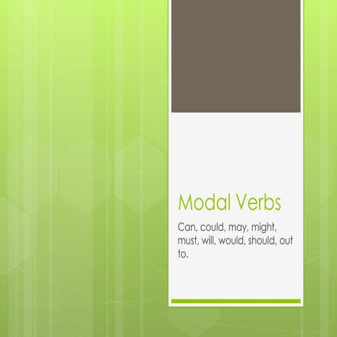 Modal verbs french dep. | PPT